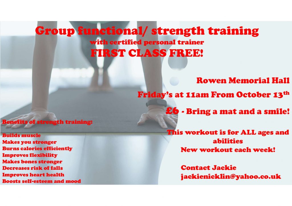 Strength training sessions – Rowen